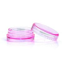 China 2g colorful plastic cosmetic lipbalm salve jars small jar for nail art glitter can make other colors of cap for sale