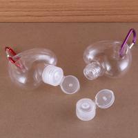 China Factory Custom loving heart PET 50ml key ring hanging spray bottle with the butterfly top lip cover hand sanitizer empty for sale