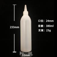 China Spot 380ml plastic sharp mouth bottle pe pigment ink squeeze sub-bottling bottle disinfectant bracelet liquid bottle for sale