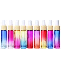China 10ml dropper bottle, color, gradient, thick, wood grain cap, essential oil bottle，cosmetic bottle for sale