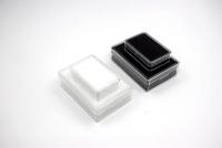 China Acrylic transparent ring box, bracelet jewelry box, loose diamond box,  stone ring  long display box white/black box for sale