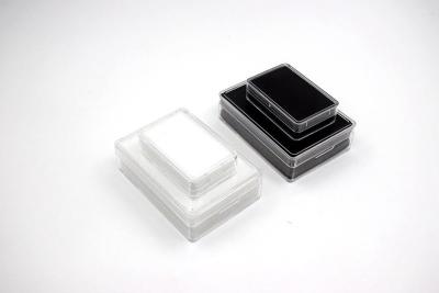 China Acrylic transparent ring box, bracelet jewelry box, loose diamond box,  stone ring  long display box white/black box for sale