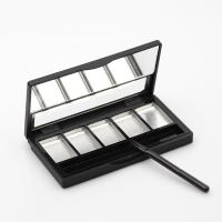 China Five grid plate black lipstick plate eye shadow box pressure plate lipstick empty plate box with aluminum plate for sale