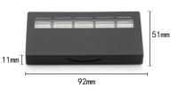 China Five grid plate black lipstick plate eye shadow box pressure plate lipstick empty plate box with aluminum plate for sale