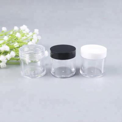 China Round nail art storage empty glitter powder container for sale
