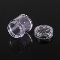 China Round nail art storage empty glitter powder container for sale