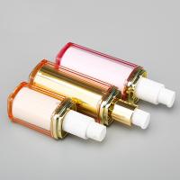 China 15ml 30ml airless bottle, color square double layer emulsion essence bottle, cosmetic packaging for sale
