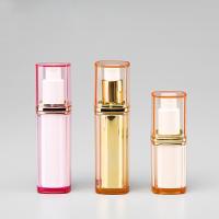 China 15ml 30ml airless bottle, color square double layer emulsion essence bottle, cosmetic packaging for sale