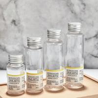 China 30ML, 50ML, 80ML, 100ml lotion bottle with screw cap, transparent aluminum cap bottle,  cosmetic plastic empty bottle for sale