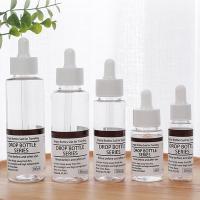 China 15ml/20ml/30ml/50ml/80ml/100ml dropper bottle,PET transparent bottle, cosmetic essence bottle，label logo for sale