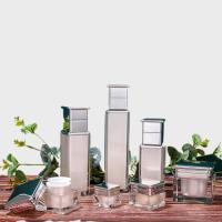 China Square cosmetic packaging bottle, acrylic cream bottle 10g, eye cream bottle 50g, water and milk dispensing empty bottle for sale
