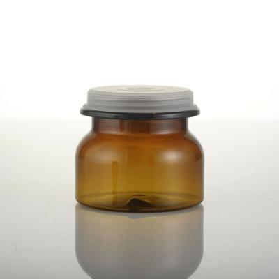 China 60/180ml plastic brown bottle, wide mouth bottle, sub-bottling mask and bath salt, hair mask bottle, cosmetic packaging for sale