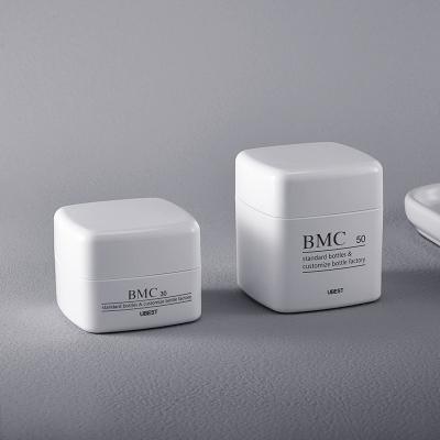 China White square cream bottle, 30/50g cosmetic bottle, spot cream bottle, eye cream bottle for sale