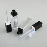 China 7ml Square Lipgloss Tube Empty Lip Gloss Lipstick Bottle With LED Light Mirror Clear Cosmetic Container Makeup Tools for sale