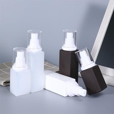 China 50ML/100ML Simple Matte Surface Square Plastic Portable Spray Bottle For Lotion for sale
