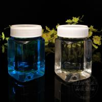 China Square transparent tea food bottle, PET scented dried fruit box, square honey bottle, plastic food can for sale