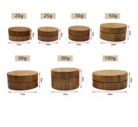 China bamboo 20g 25g 30g 50g 100g cosmetic cream jar/wooden cosmetic jar /bamboo cosmetic packaging for sale