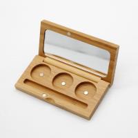 China Bamboo eye shadow box, bamboo powder cake box for sale