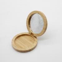 China Bamboo eye shadow box, bamboo powder cake box for sale