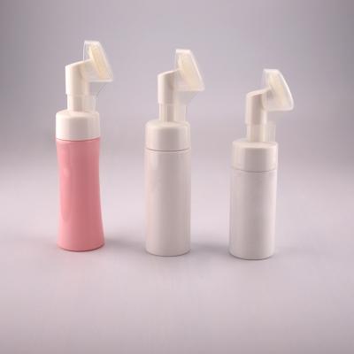 China 120mL, 150ML PET foam bottle, cleansing mousse bottle, with foam pump brush head for sale