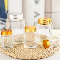 China Square glass bottle, honey packaging jar for sale