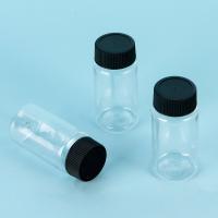China PE bottle small capacity plastic bottle with black cap, ordinary transparent plastic bottle for sale