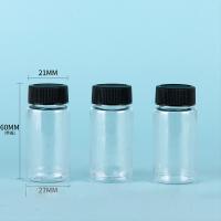 China PE bottle small capacity plastic bottle with black cap, ordinary transparent plastic bottle for sale