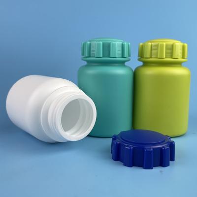 China 150ml plastic bottle with gear cap, anti-theft cap, 200ml health care bottle, capsule bottle for sale