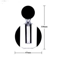 China Crystal 3ml perfume bottle, empty essential oil bottle, black crystal cosmetic packaging container for sale