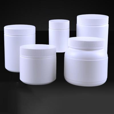 China 250ml 500ml 700ml 850ml 1000ml White PE big mouth plastic bottle, powder packaging can, plastic jar jar for sale