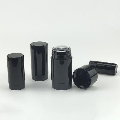 China 15g30g50g75g AS black plastic bottle, solid antiperspirant ointment bottle, bottom rotating roll-on filling bottle for sale