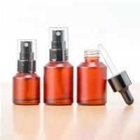 China Light-proof glass spray toner moisturizing alcohol spray bottle, lotion pump, essential oil cosmetic bottle, brown dropp for sale