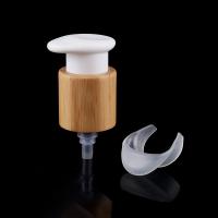 China Spring pump, powder pump, cleanser essence lotion pump with bamboo wood for sale