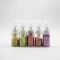 China Empty 14ml plastic small portable cosmetic body round pump transparent nail glitter spray bottle for sale