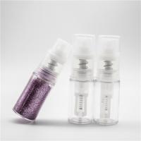 China Empty 14ml plastic small portable cosmetic body round pump transparent nail glitter spray bottle for sale