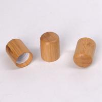 China 10ml amber glass essential oil bottle frosted amber brown glass bottle with 18mm bamboo wooden screw cap for essential o for sale