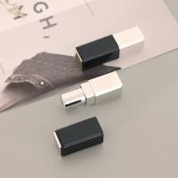 China Black/silver lipstick tube, square cosmetic packaging tube for sale