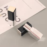 China Black/silver lipstick tube, square cosmetic packaging tube for sale