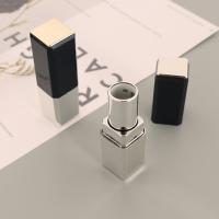 China Black/silver lipstick tube, square cosmetic packaging tube for sale