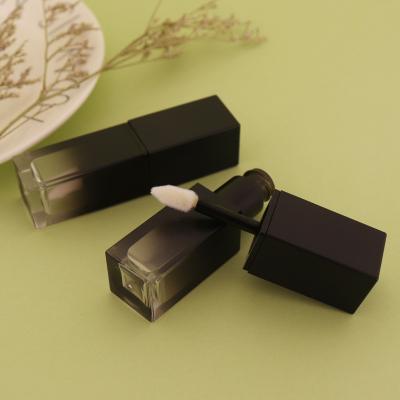 China gradient black pink blue cute matte white 5ml 6.5ml lipgloss bottle empty beauty makeup lip glaze tube cosmetics diy for sale