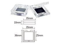 China Square powder box, eye shadow, compact powder plastic box for sale