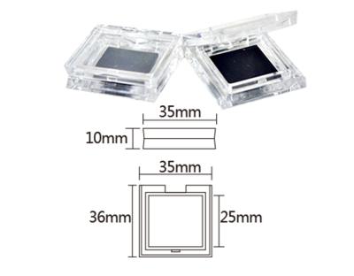 China Square powder box, eye shadow, compact powder plastic box for sale