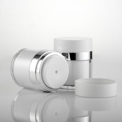 China Spot 15ml 30ml 50ml Acrylic vacuum cream bottle cosmetics container cream bottle pressure lotion bottle for sale