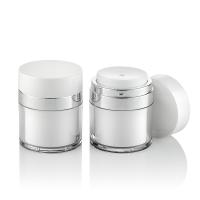 China Spot 15ml 30ml 50ml Acrylic vacuum cream bottle cosmetics container cream bottle pressure lotion bottle for sale