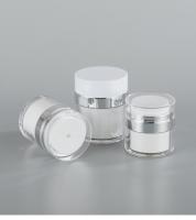 China Spot 15ml 30ml 50ml Acrylic vacuum cream bottle cosmetics container cream bottle pressure lotion bottle for sale