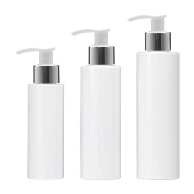 China Cosmetic White pet lotion pump bottle 100ml 150ml 200ml packaging bottle container for sale