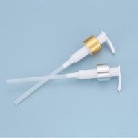 China 100ml white pump bottle shampoo white bottle body with gold/silver pump head for sale