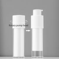 China mini cosmetic empty bottle pp plastic 15ml 30ml 50ml airless pump bottle for skin care body lotion all white and clear for sale