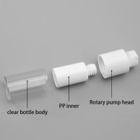 China mini cosmetic empty bottle pp plastic 15ml 30ml 50ml airless pump bottle for skin care body lotion all white and clear for sale