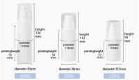China Fashion biodegradable plastic empty bottle airless pump bottles 15ml 30ml 50ml cosmetic clear cap white pp body vacuum for sale